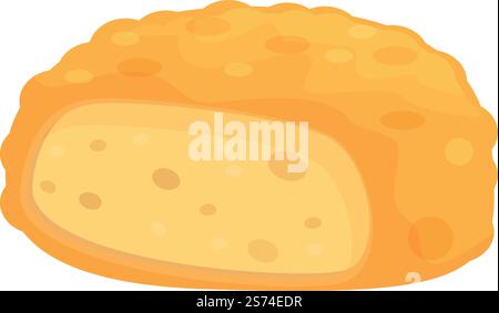 Deep gourmet icon cartoon vector. Cooking ball. Cheese croquette Stock ...