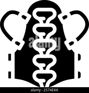 back protection motorcycle glyph icon vector illustration Stock Vector ...