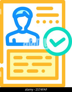 verified profile icon color illustration Stock Vector Image & Art - Alamy