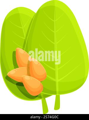 Peanut leaf icon cartoon vector. Swirl caramel. Cream food Stock Vector ...