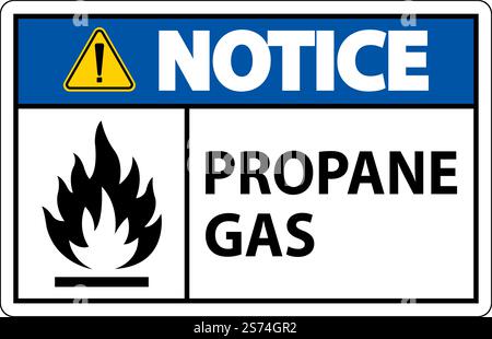 Symbol Propane Notice Label, Propane Gas Sign Stock Vector Image & Art ...