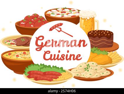 German Food Restaurant with Collection of Delicious Cuisine Traditional ...
