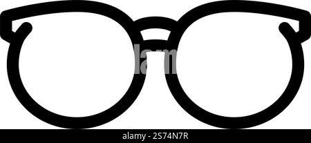 geek glasses frame line icon vector illustration Stock Vector Image ...