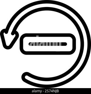 reset password line icon vector illustration Stock Vector Image & Art ...