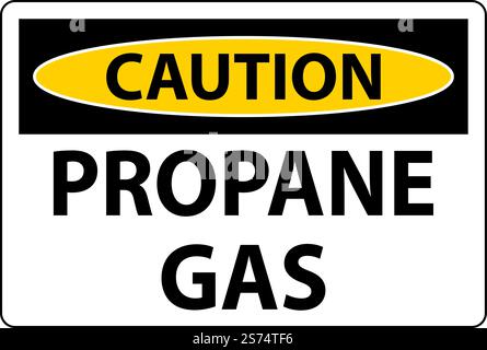 Symbol Propane Caution Label, Propane Gas Sign Stock Vector Image & Art ...