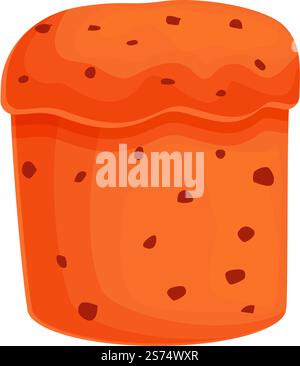 Christmas panettone icon cartoon vector. Italian cake. Sweet food Stock ...