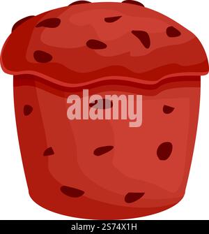 Panettone icon cartoon vector. Italian cake. Slice food Stock Vector ...