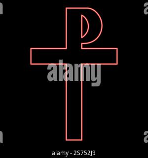 Neon cross monogram Rex tsar tzar czar Symbol of the His cross Saint ...