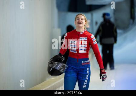 Debora Annen (Schweiz) im Ziel, AUT, IBSF Bob Weltcup Innsbruck - Igls ...