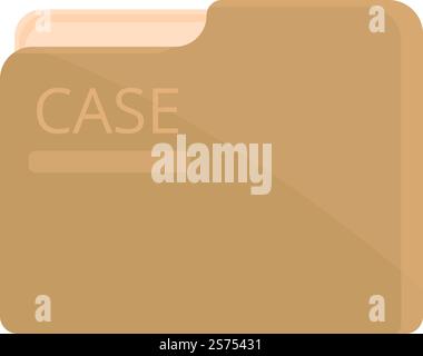 Crime folder case icon cartoon vector. Man detective. Solve agency ...