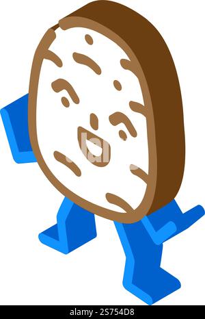 potato vegetable character isometric icon vector illustration Stock ...