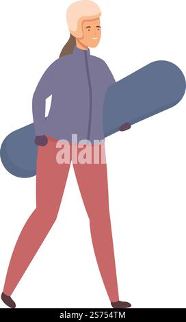 Snowboarding extreme icon cartoon vector. Child school. Family team ...