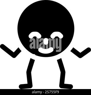 circle geometric character glyph icon vector illustration Stock Vector ...