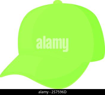 Green lime cap icon cartoon vector. Sport uniform. View snap Stock ...