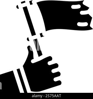 empty flag glyph icon vector illustration Stock Vector Image & Art - Alamy