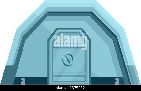 Nuclear lab icon cartoon vector. Shelter bunker. Base safe Stock Vector ...