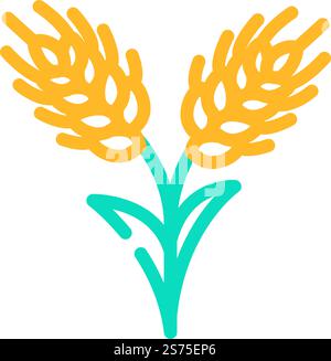 rye plant food color icon vector illustration Stock Vector Image & Art ...