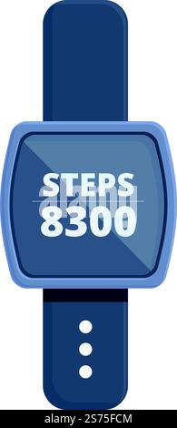 Display step icon cartoon vector. Sport app. Digital device Stock ...