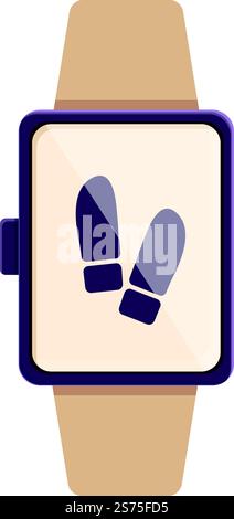 Tracker icon cartoon vector. Sport fitness. Display monitor. Tracker ...