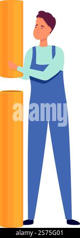 Gas pipe icon cartoon vector. Engineer industry. Gasman rig Stock ...