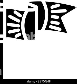 retro flag glyph icon vector illustration Stock Vector Image & Art - Alamy