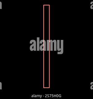 Neon isa rune Ice freeze symbol red color vector illustration image ...