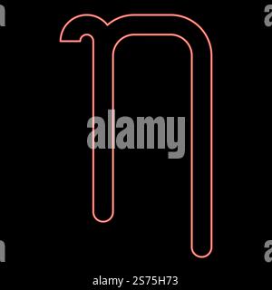 Eta greek symbol small letter lowercase font icon black color vector ...