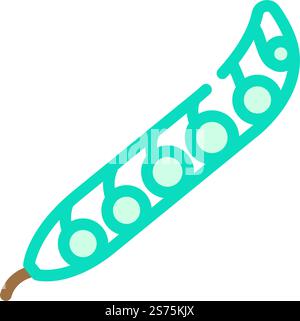 pea plant healthy color icon vector illustration Stock Vector Image ...