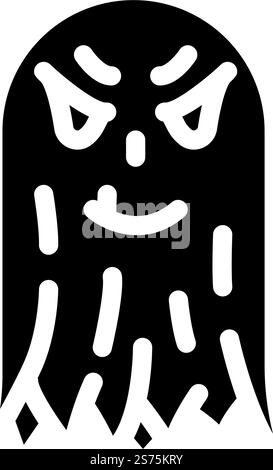 costume ghost glyph icon vector illustration Stock Vector Image & Art ...