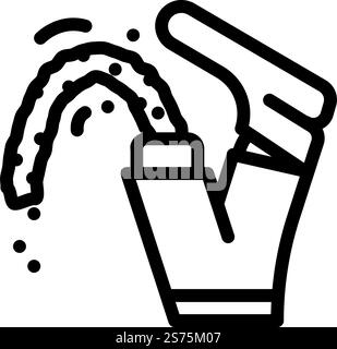 drink faucet water line icon vector illustration Stock Vector Image ...