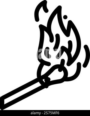 ignite hot line icon vector illustration Stock Vector Image & Art - Alamy