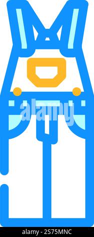 overall denim icon color illustration Stock Vector Image & Art - Alamy