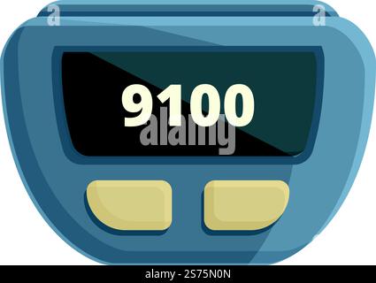 Step counter icon cartoon vector. Sport app. Digital device Stock ...