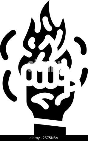 wildfire fire glyph icon vector illustration Stock Vector Image & Art ...