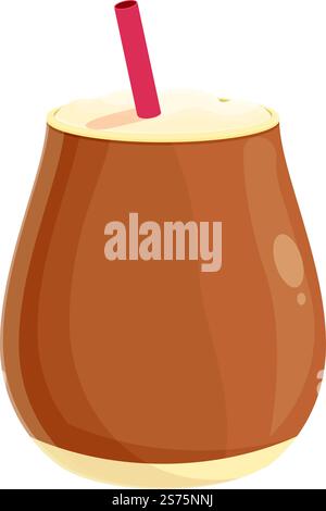 Splash cold coffee icon cartoon vector. Drink cafe. Fresh latte Stock ...