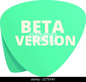Beta version system icon cartoon vector. Computer software. Online ...