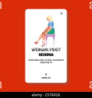 woman foot edema vector Stock Vector Image & Art - Alamy
