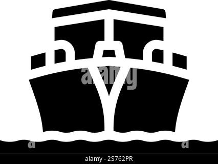 boat transport vehicle glyph icon vector illustration Stock Vector ...