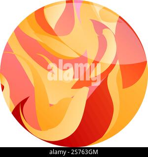 Epoxy resin icon cartoon vector. Circle ball. Color crystal Stock ...