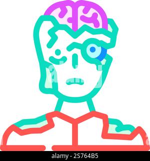 zombie monster color icon vector illustration Stock Vector Image & Art ...