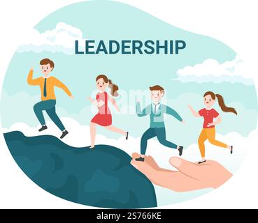 Business Leadership with Businessman Leader Helps the Team to Develop ...