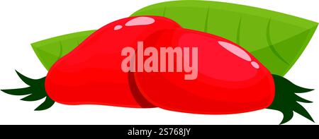 Leaf rosehip icon cartoon vector. Berry food. Nutrition wild Stock ...