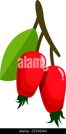 Fruit rosehip icon cartoon vector. Berry food. Ripe wild Stock Vector ...