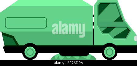 Sweeper car icon cartoon vector. Street truck. Clean broom Stock Vector ...