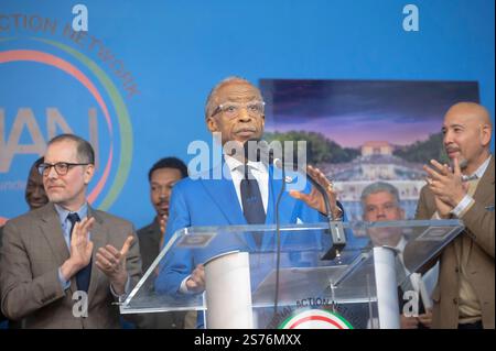 Rev. Al Sharpton speaks during a Martin Luther King Jr. Day event in ...
