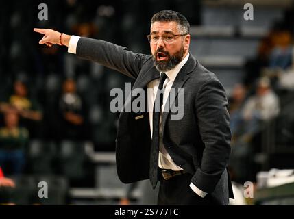 Utah head coach Gavin Petersen during an NCAA basketball game against ...