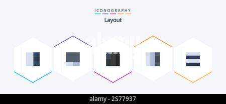 Layout Flat 5 Icon Pack Including text field. form. calendar. layout ...