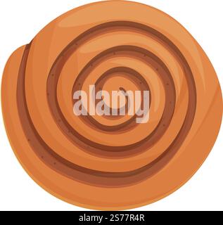 Cinammon swirl icon cartoon vector. Roll bun. Sweet cake Stock Vector ...