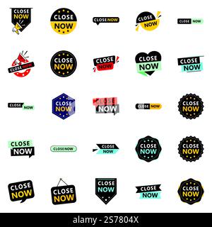 Grab Your Chance to Close Text Banners Pack of 25 Stock Vector Image ...