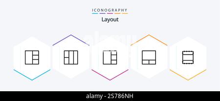 Layout 25 Line icon pack including site. design. ui. ux. layout Stock Vector Image & Art - Alamy